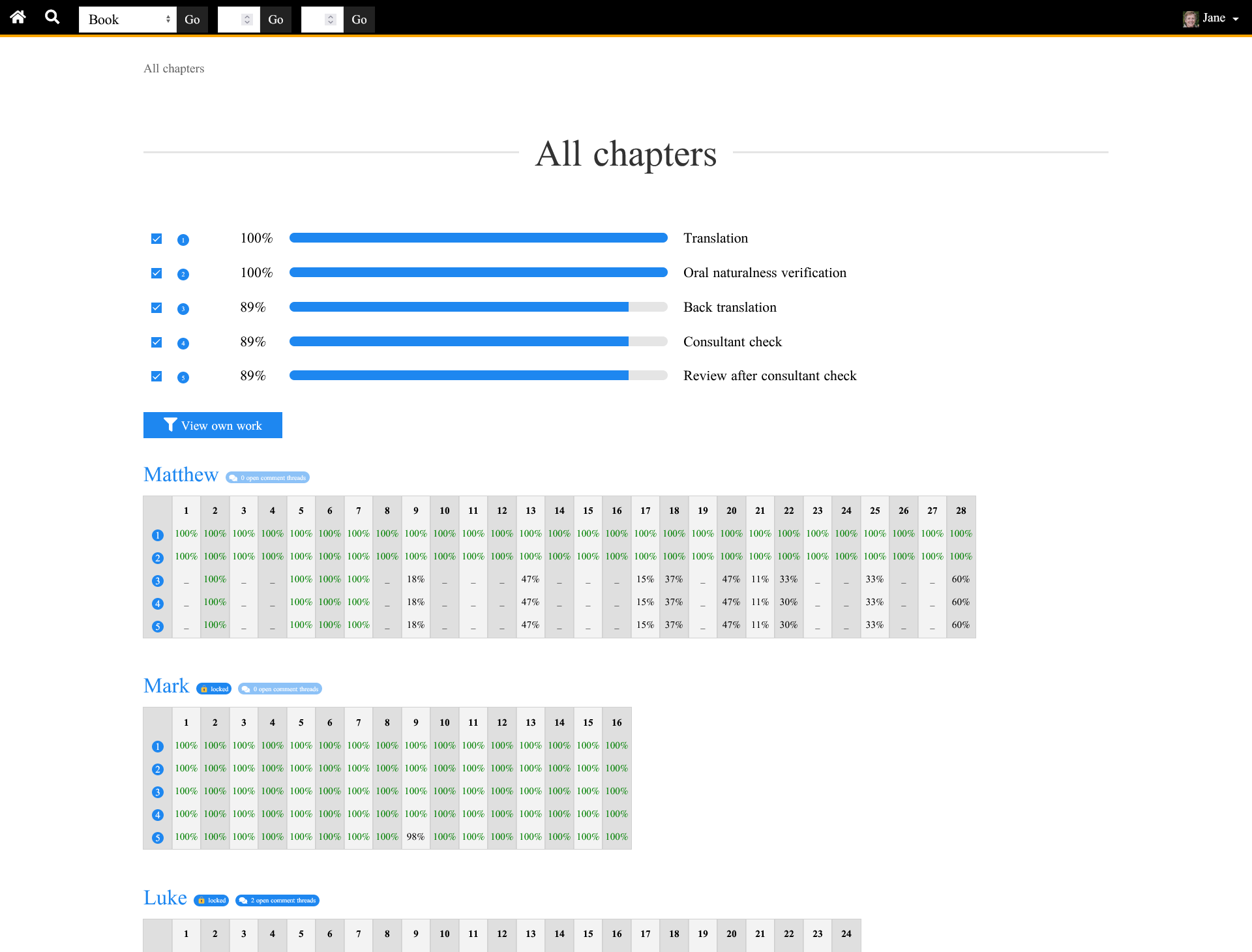 Bible Beehive - Bible translation software on the web